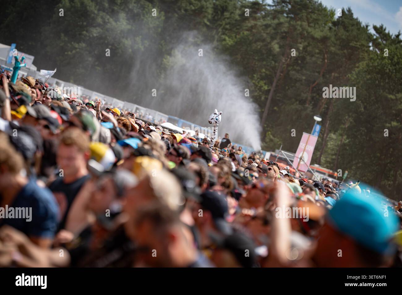 View of the festival grounds with audience, June 21, 2026 - Snow cannon ...