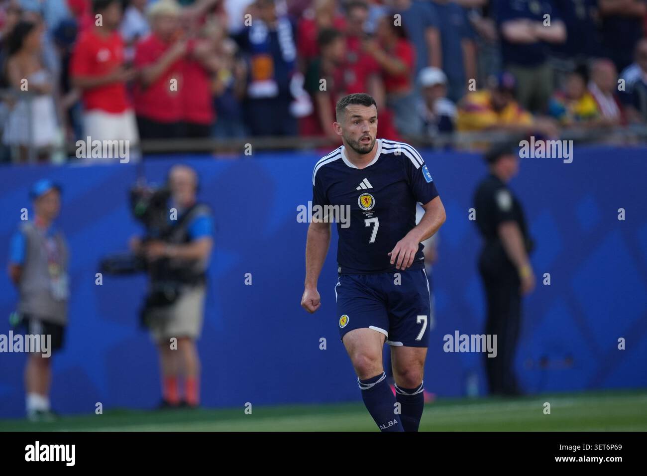 Scotland's John McGinn (7) runs into position during the World Cup ...