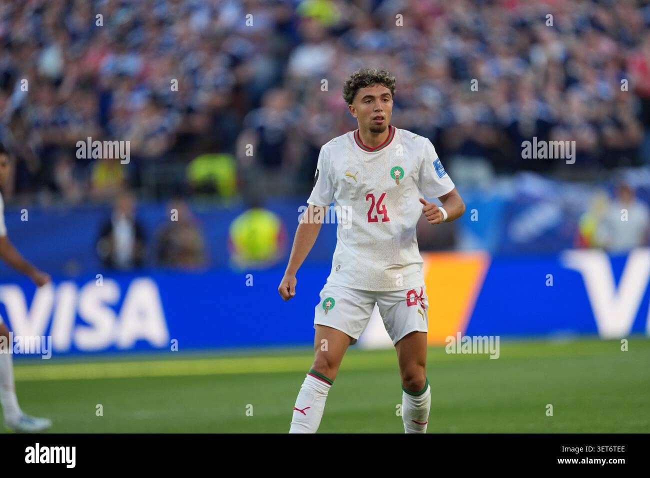 Morocco's Neil El Aynaoui (24) runs into position during the World Cup ...