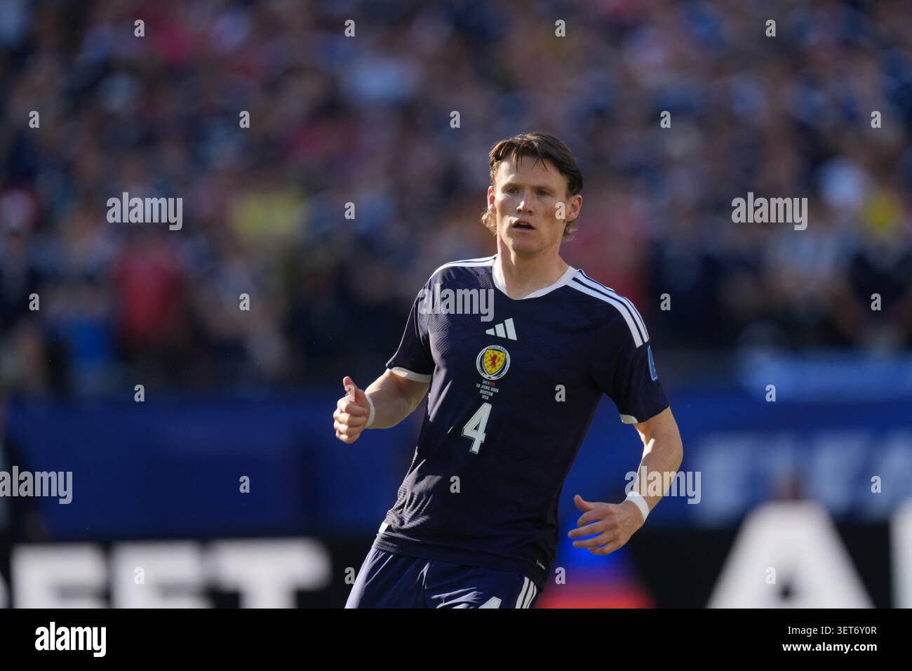 Scotland's Scott McTominay (4) runs into position during the World Cup ...