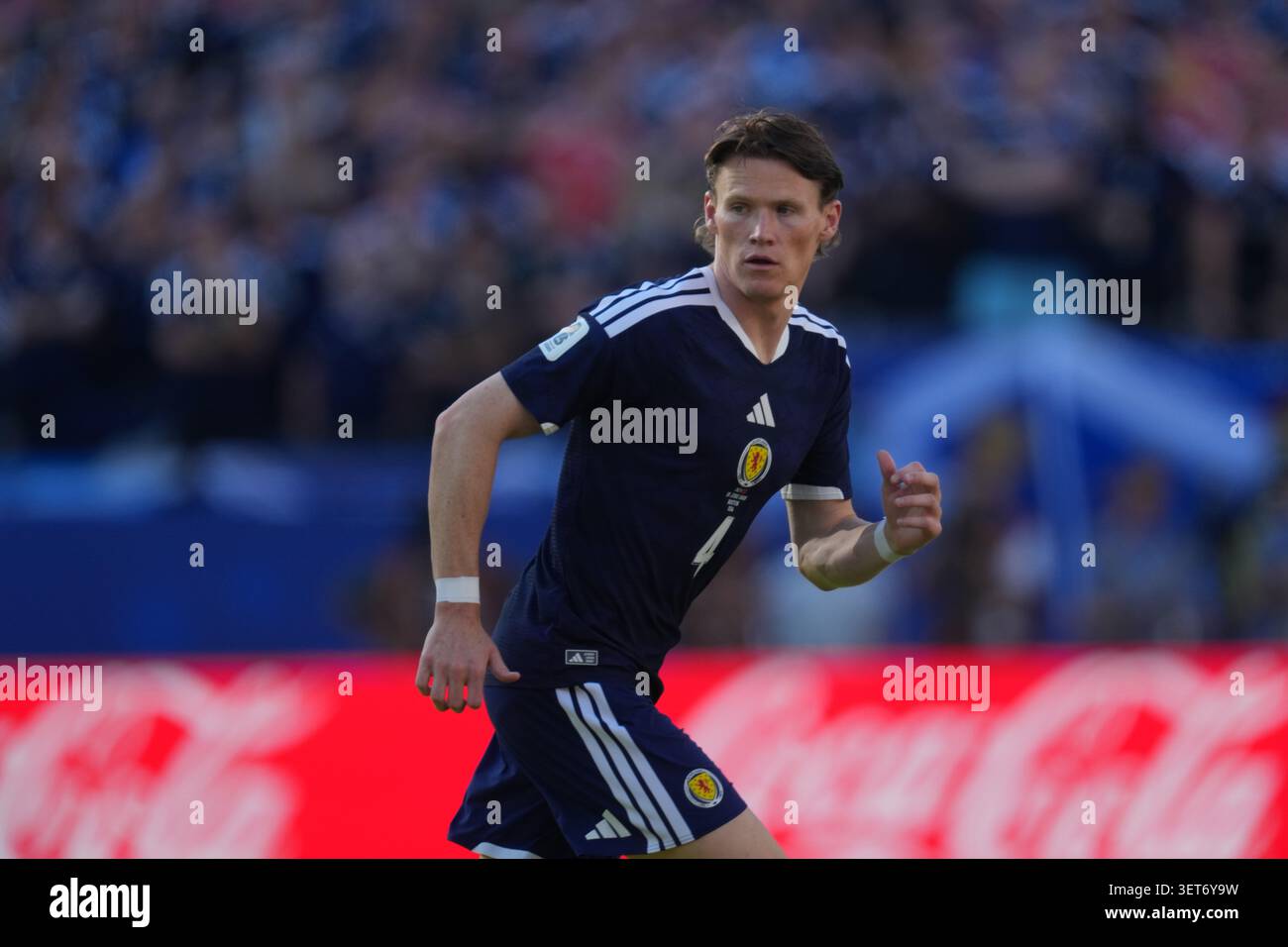 Scotland's Scott McTominay (4) runs into position during the World Cup ...