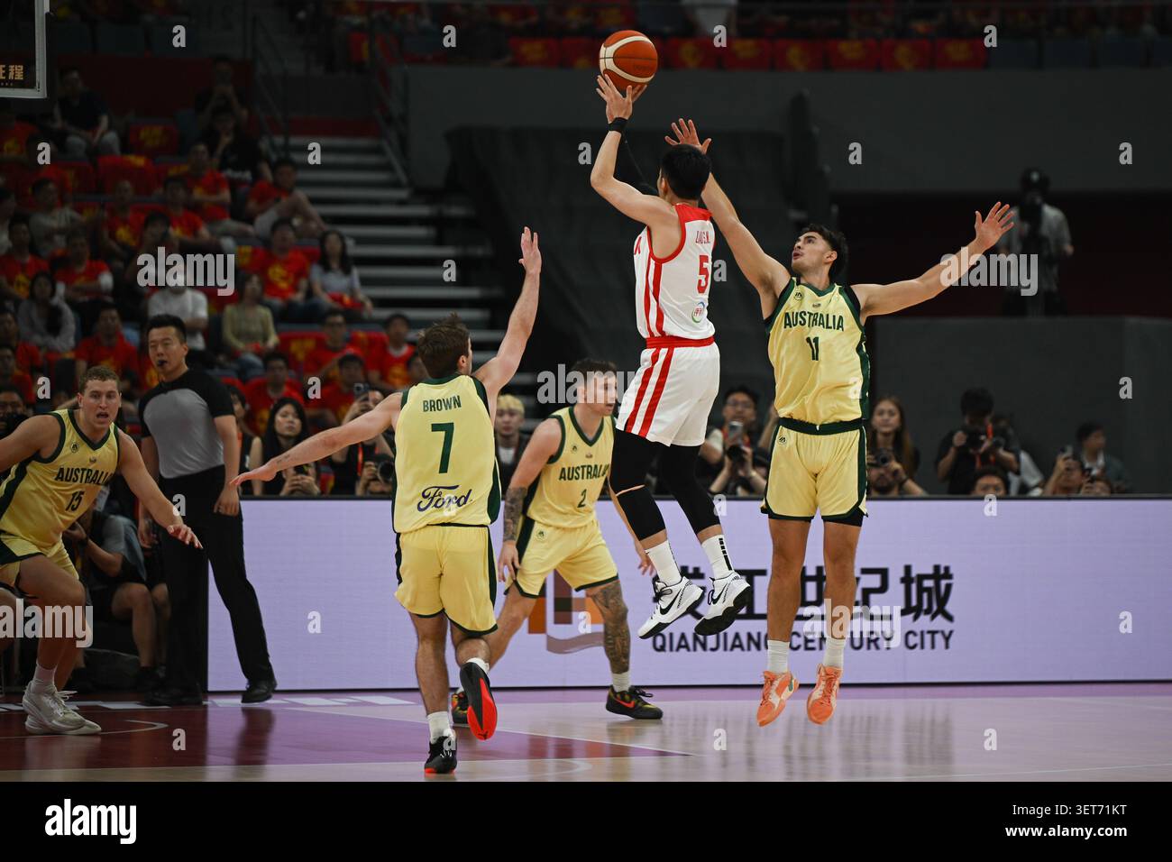 Hangzhou, China. 21 June, 2026. Hu Jinqiu #21 of China during the ...