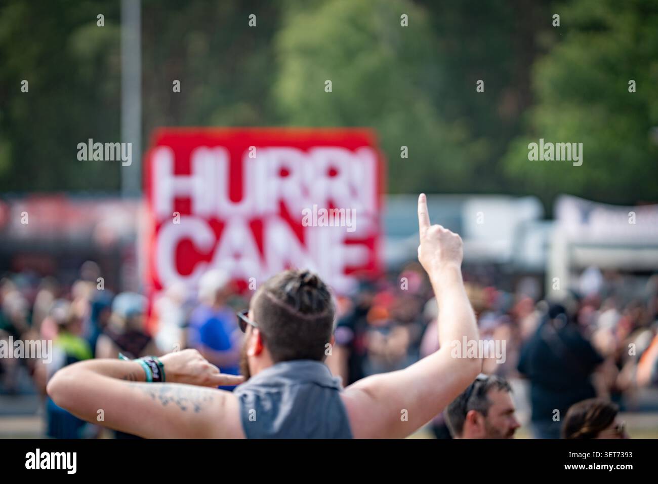 View of the festival grounds with audience, June 21, 2026 Stock Photo ...