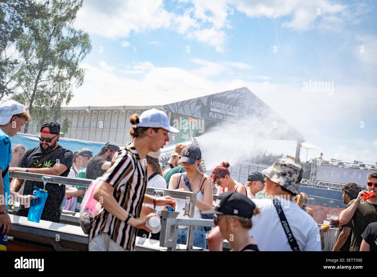 View of the festival grounds with audience, June 21, 2026 - Snow cannon ...
