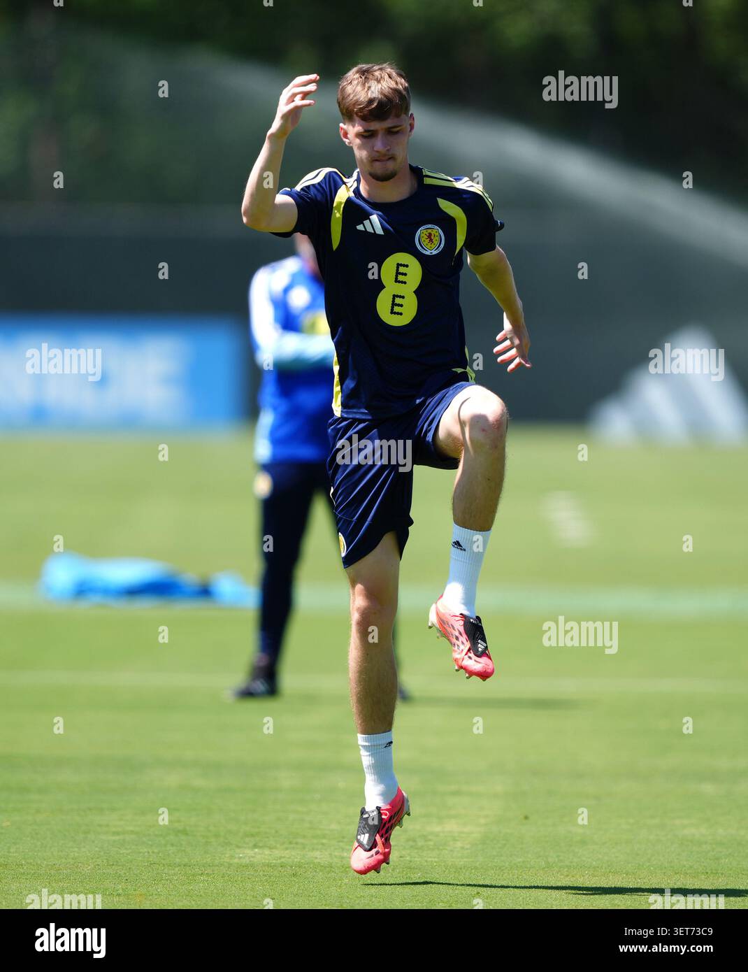 Scotland's Tyler Fletcher during a training session at the Atrium ...