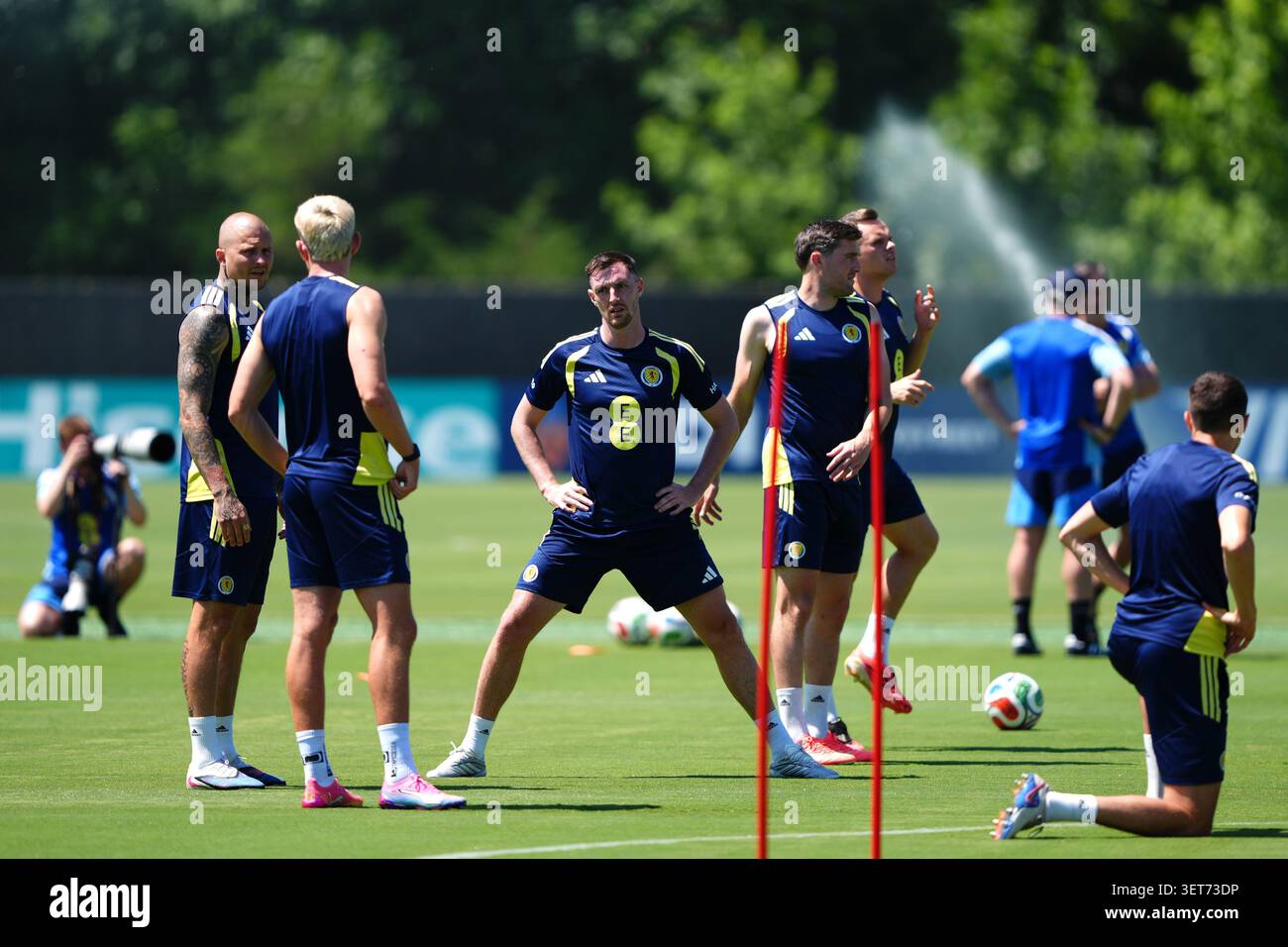 Scotland's Dominic Hyam (centre) and team-mates during a training ...