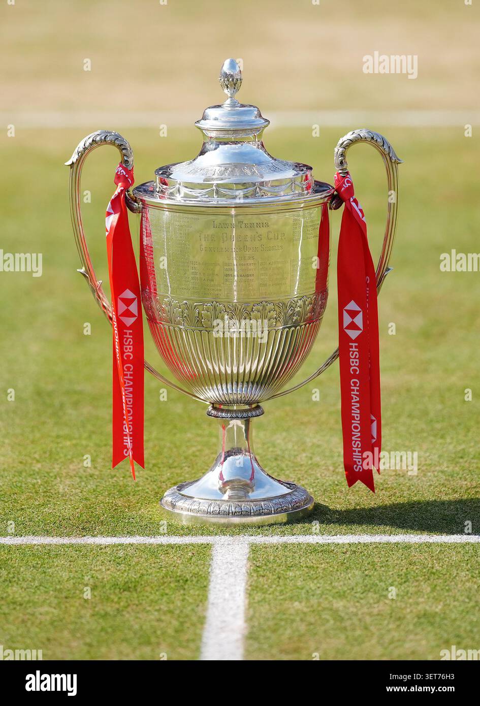 The trophy on day fourteen of the HSBC Championships at The Queen's ...
