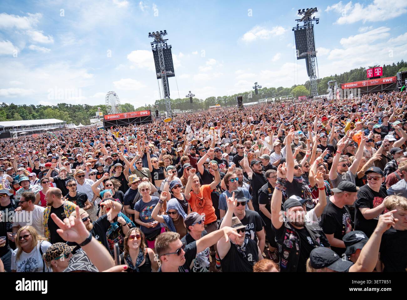 View of the festival grounds with audience, June 21, 2026 Stock Photo ...