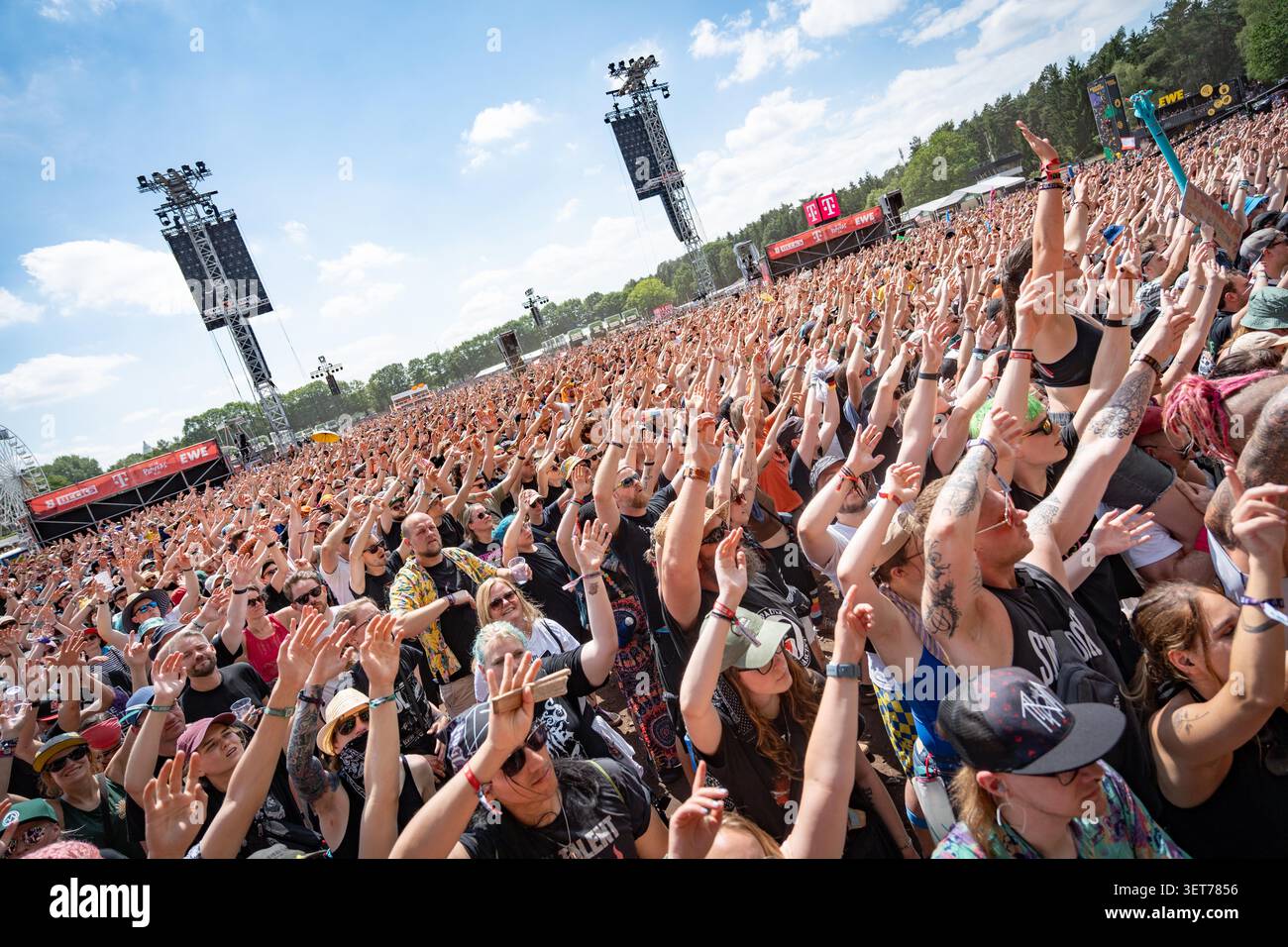View of the festival grounds with audience, June 21, 2026 Stock Photo ...