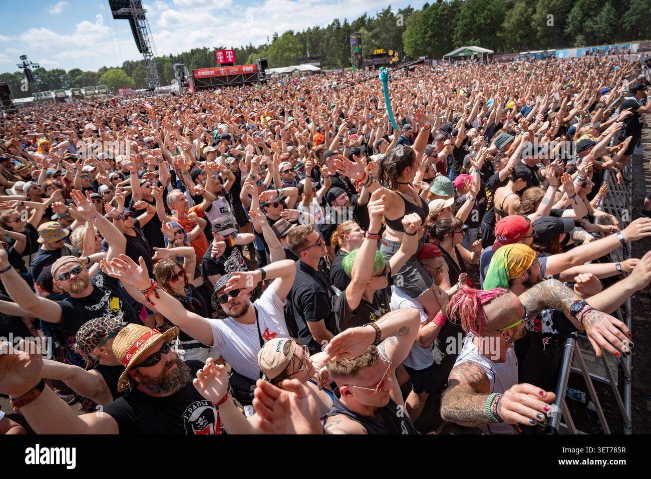 View of the festival grounds with audience, June 21, 2026 Stock Photo ...