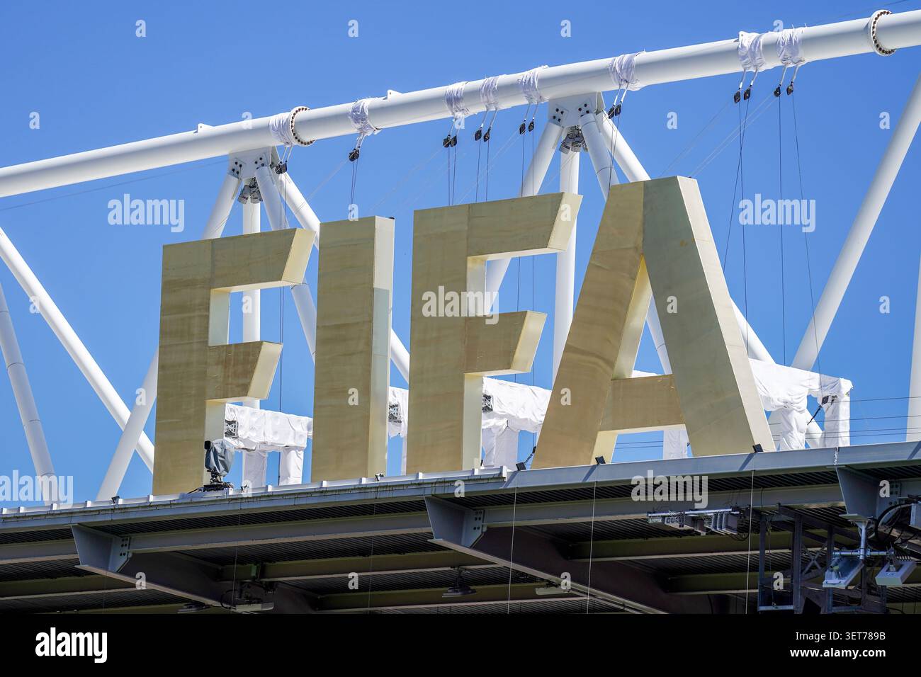 FIFA sign above stadium during the Germany v Côte d'Ivoire FIFA WORLD ...