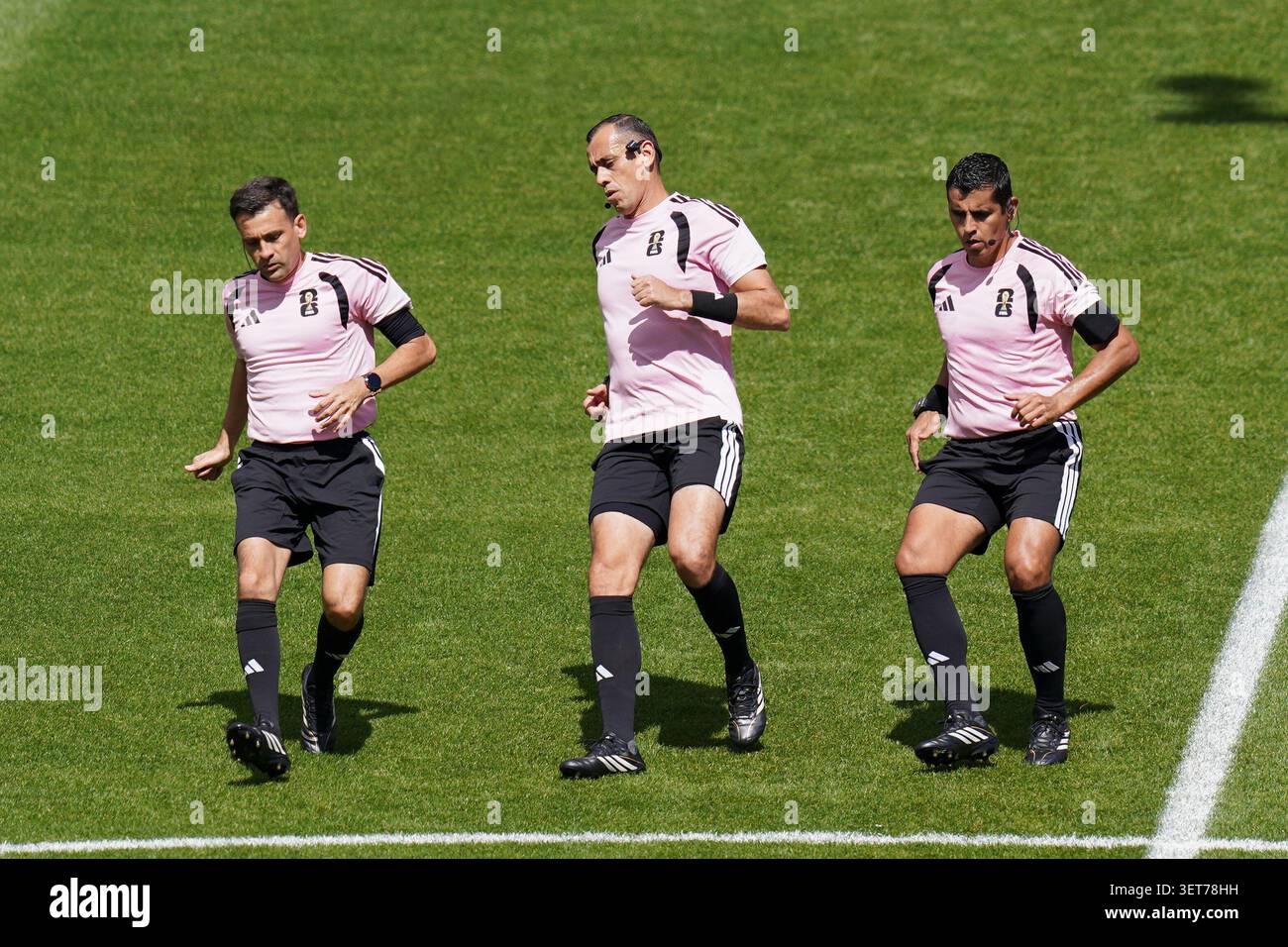 Referee Juan Gabriel Benitez warm up during the Germany v Côte d'Ivoire ...