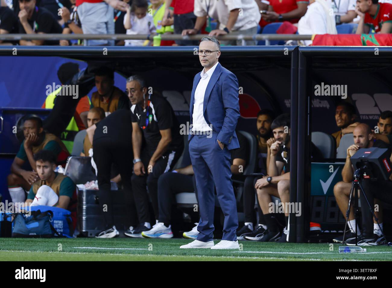 FOXBOROUGH - Morocco manager Mohamed Ouahbi during the FIFA 2026 World ...