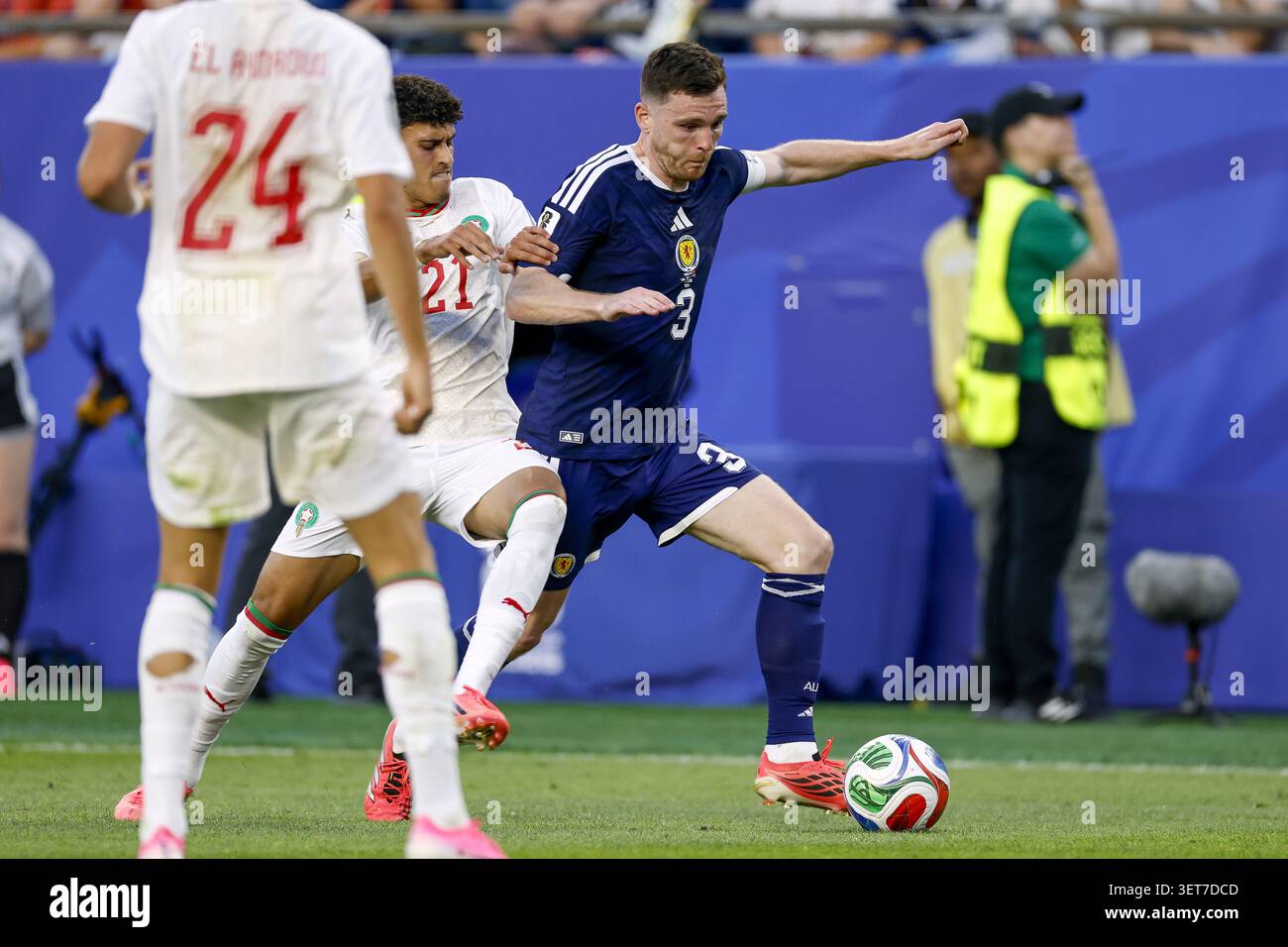FOXBOROUGH - (LR) Ayoub Amaimouni of Morocco, Andy Robertson of ...