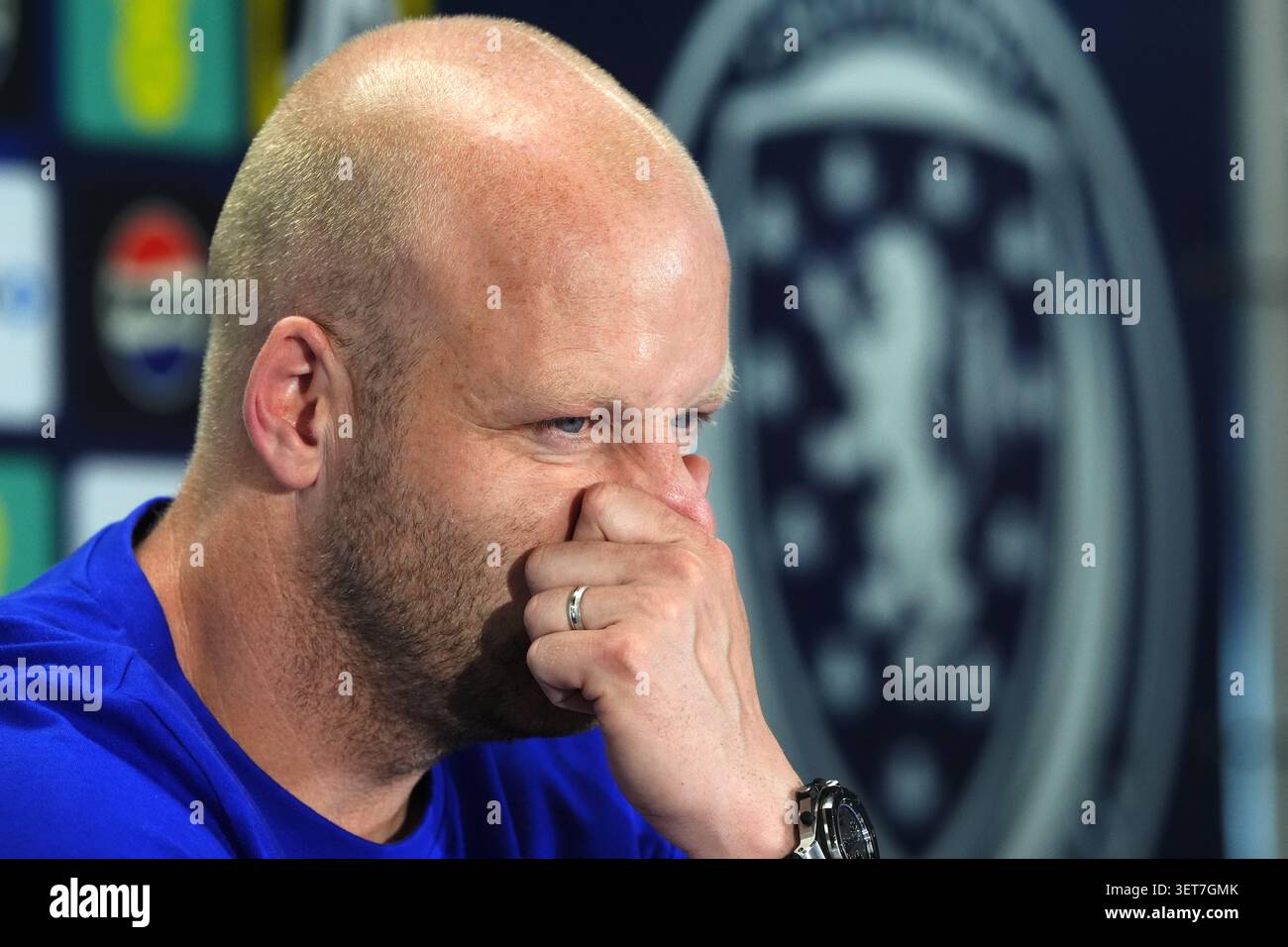 Scotland assistant coach Steven Naismith during a press conference at ...