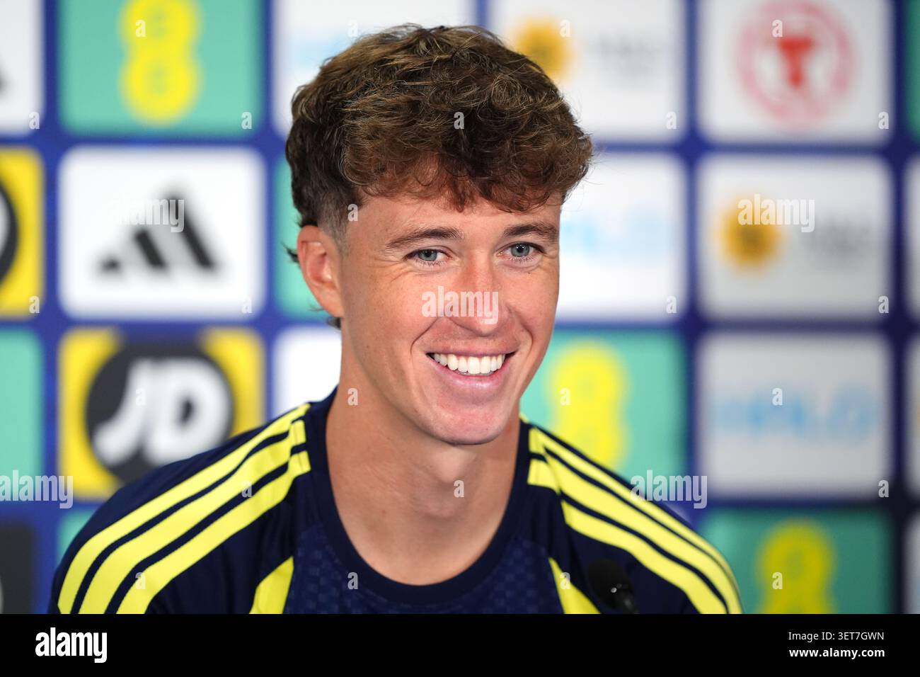Scotland's Jack Hendry during a press conference at the Atrium Health ...