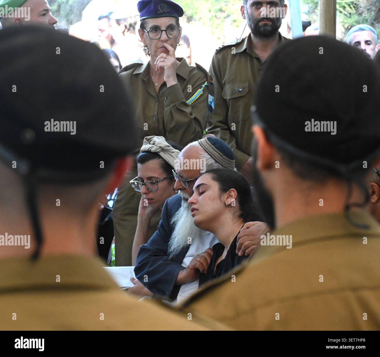 The family mourns during the funeral of Staff Sgt. Nave Habshoosh, 20 ...