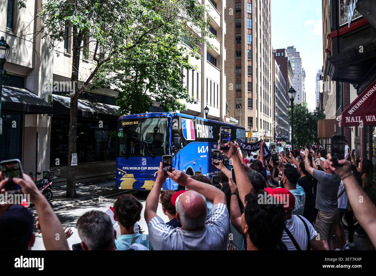 Illustration France French bus arriving at the hotel during the French ...