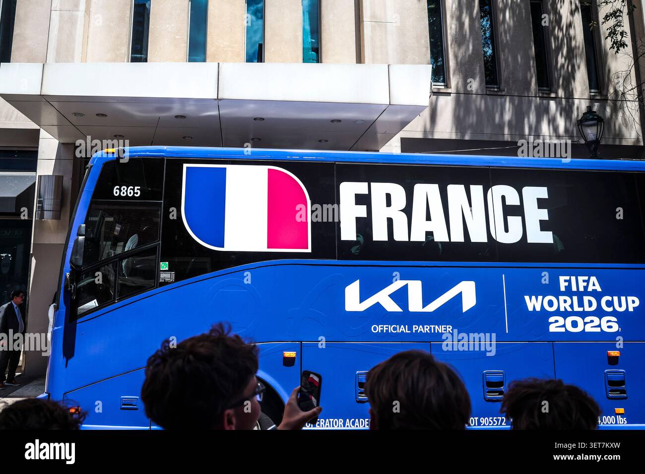 Illustration France French bus arriving at the hotel during the French ...