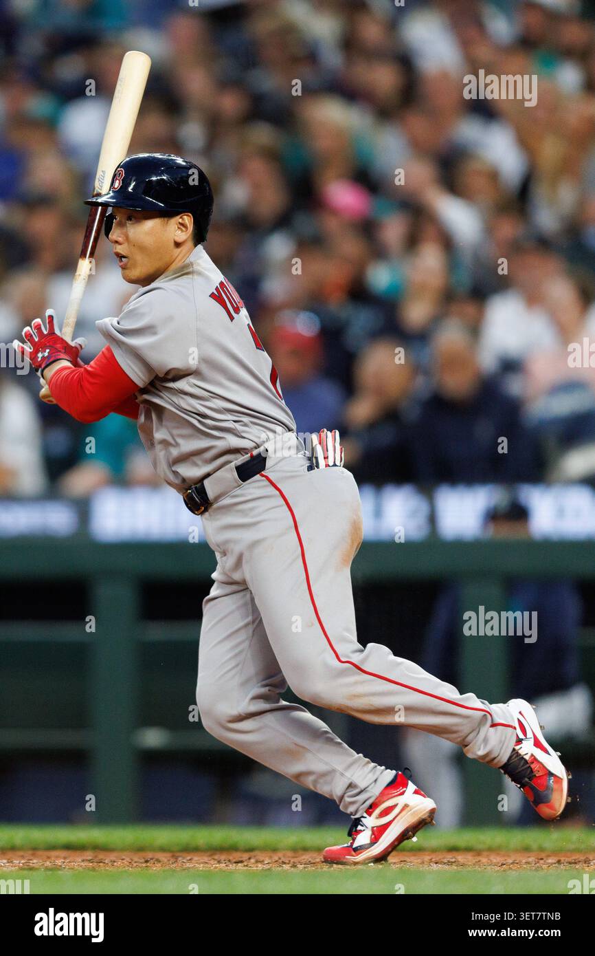 Boston Red Sox's designated hitter Masataka Yoshida at bat during a ...