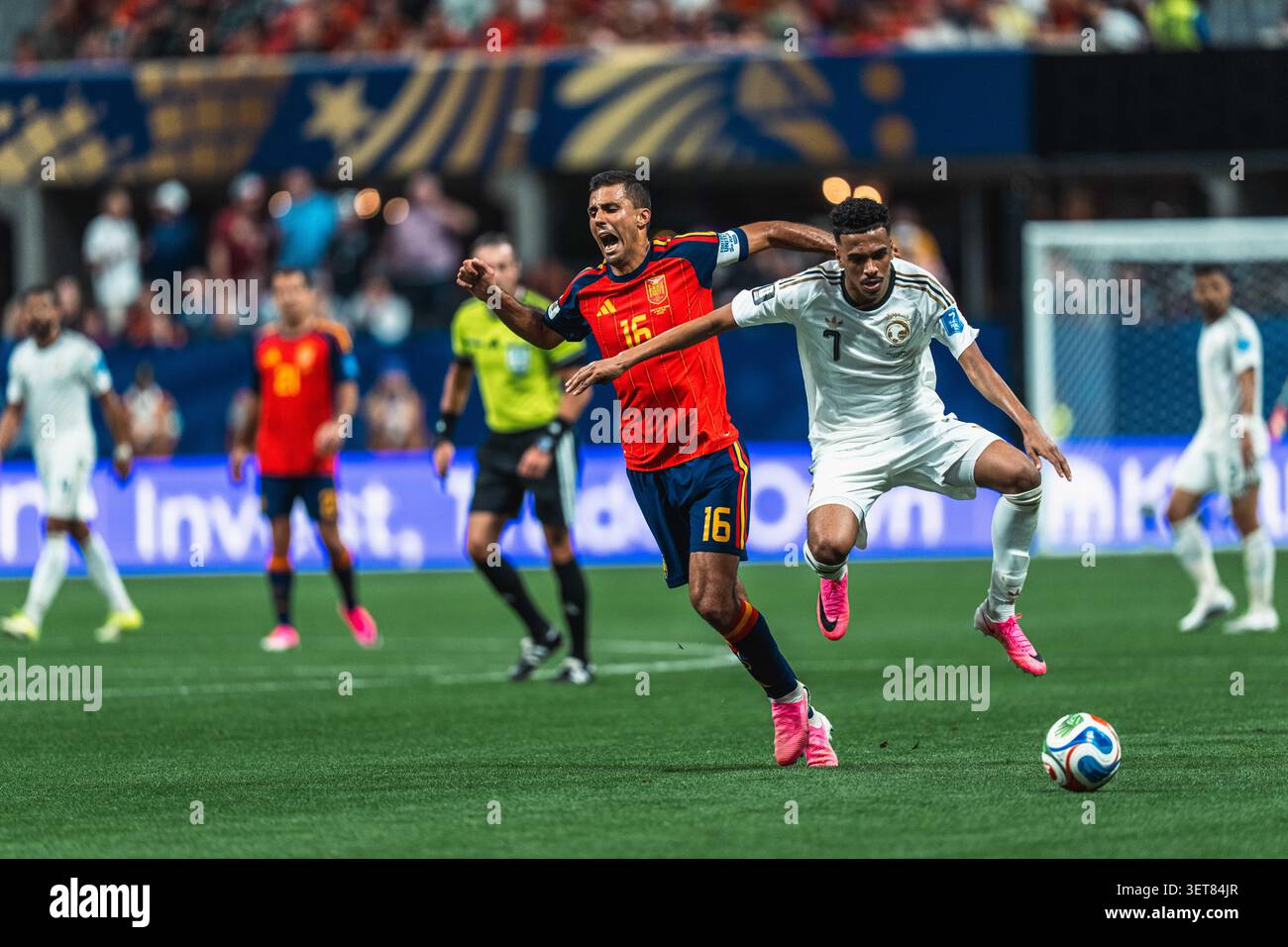 IPA85920043 - Musab Aljuwayr of Saudi Arabia and Rodri of Spain during ...