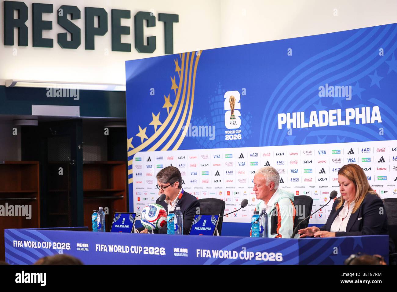Raphael RAYMOND, media manager, Didier DESCHAMPS head coach of France ...