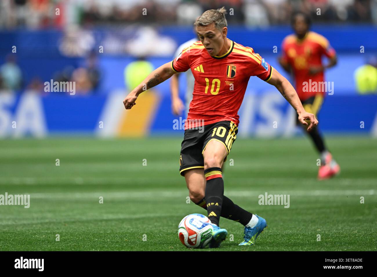 Leandro Trossard of Belgium passes the ball during a FIFA Men’s World ...