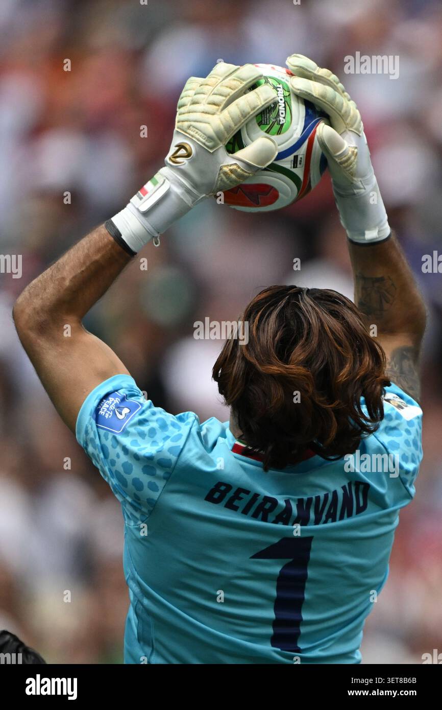 Alireza Beiranvand of IR Iran controls the ball during a FIFA Men’s ...