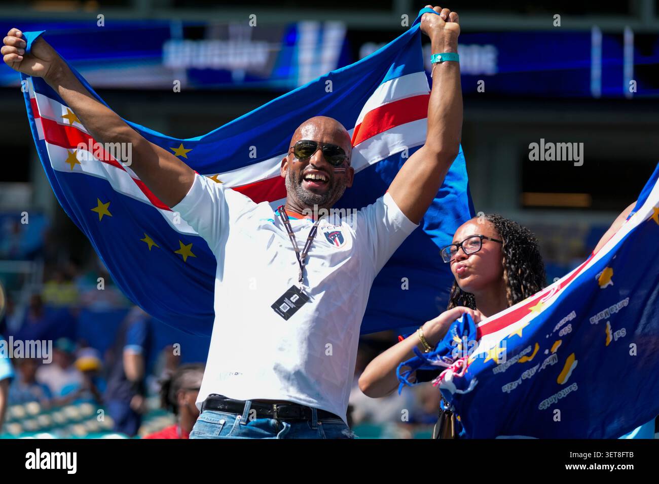 Cape Verde fans cheer prior to the World Cup Group H soccer match ...