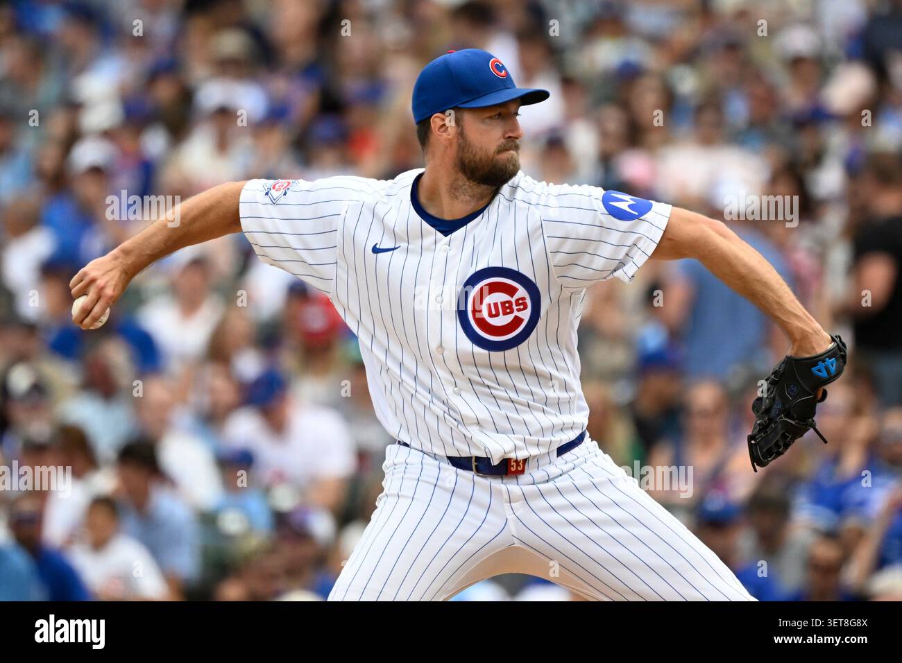 Chicago Cubs pitcher Colin Rea delivers during the fifth inning of a ...