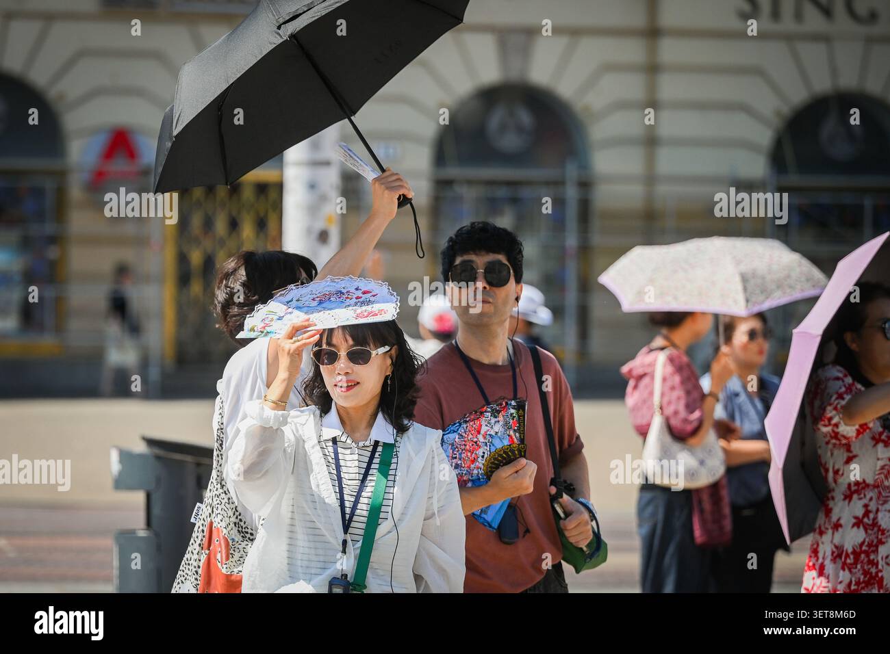 Croatians and tourists walk through the city despite the rising ...