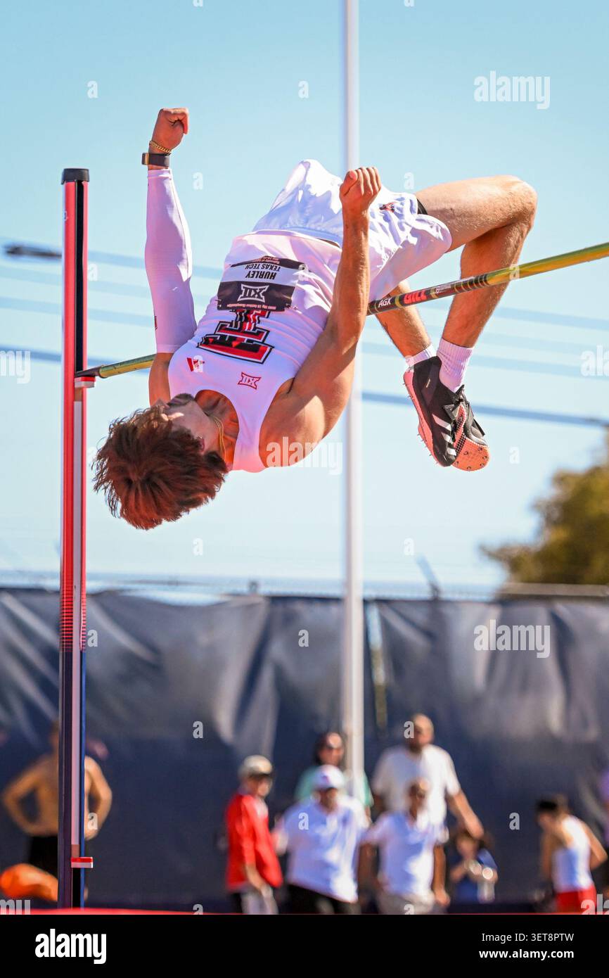 Sam Hurley of Texas Tech places second in the men's high jump with a ...