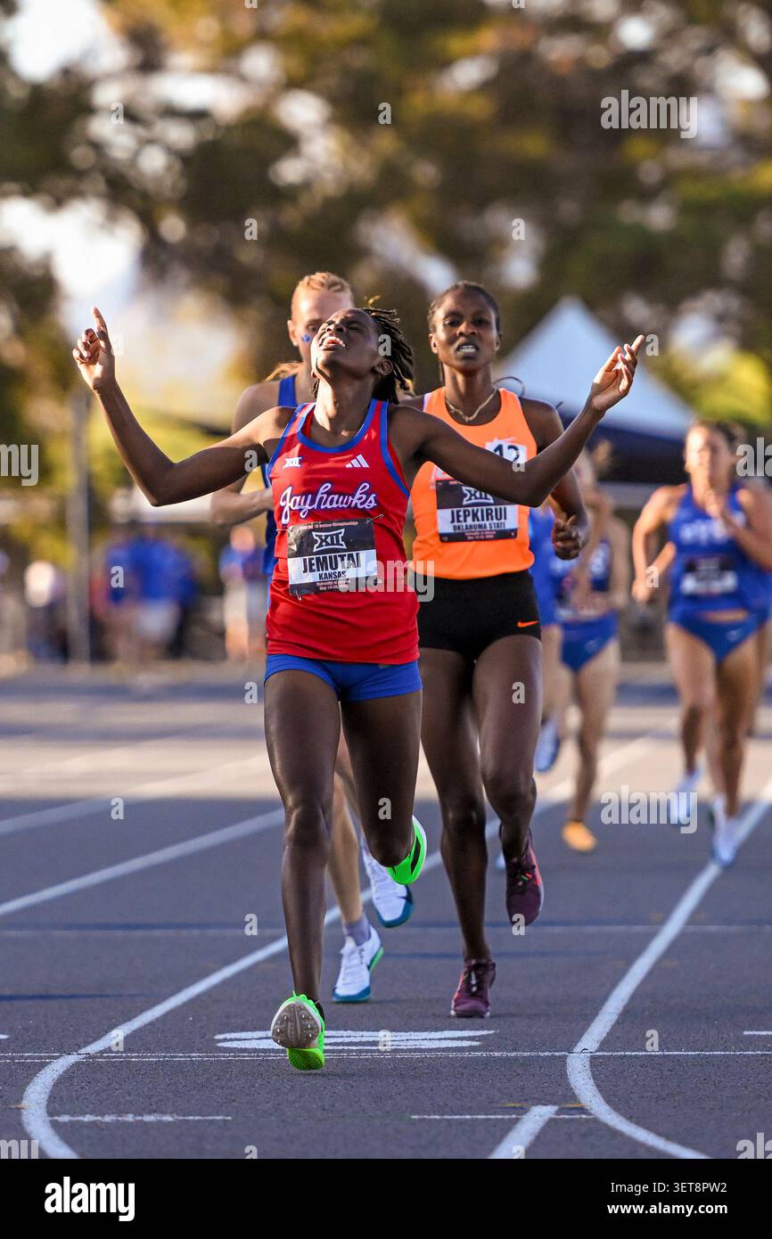 Emmaculate Jemutai of Kansas wins the women's 1,500m in 4:09.66 during ...