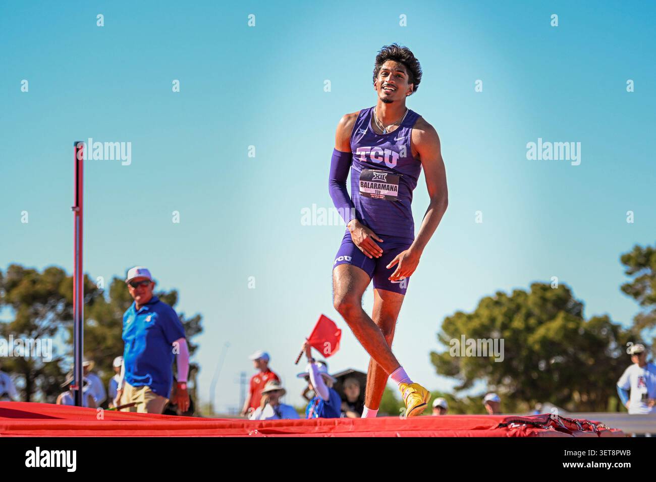 Ashvin Balaramana of TCU places sixth in the men's high jump with a ...