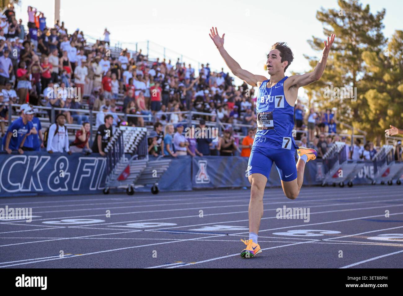 Carter Cutting of BYU wins the men's 1,500m in 3:58.63 during the BIG ...