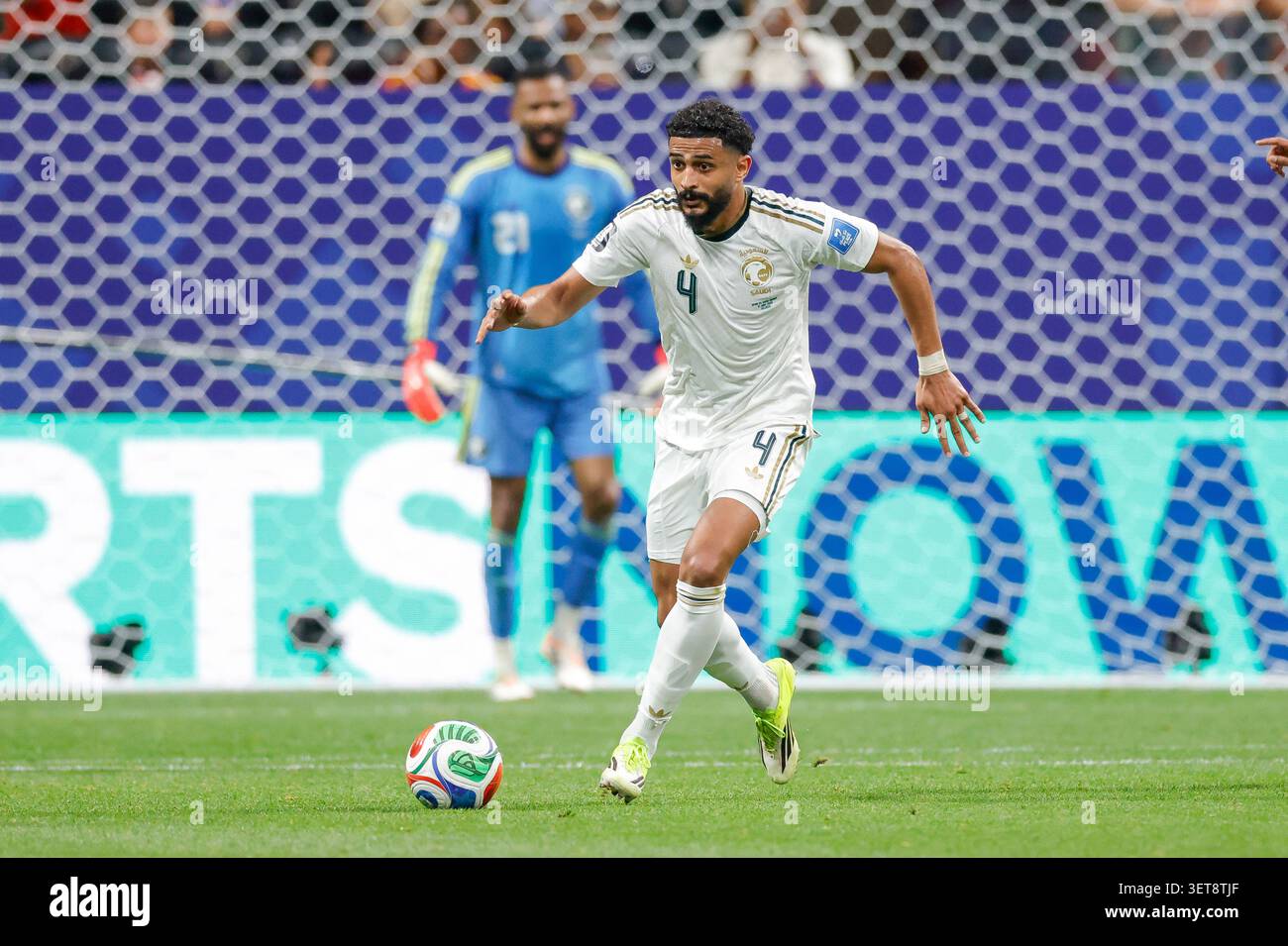 Saudi Arabia's Abdulelah Alamri dribbles the ball during the World Cup ...