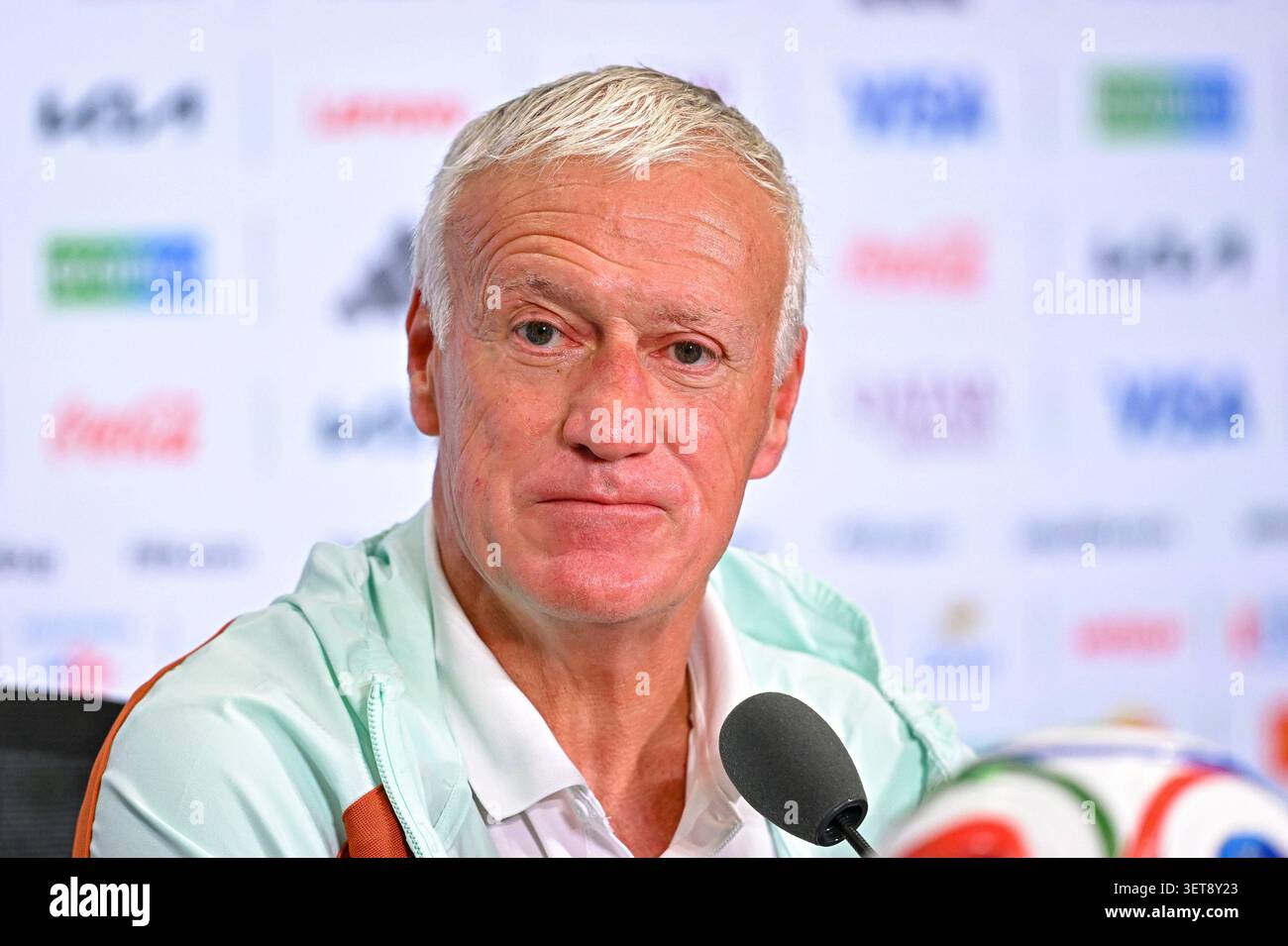 France's head coach Didier DESCHAMPS gives a press conference at ...