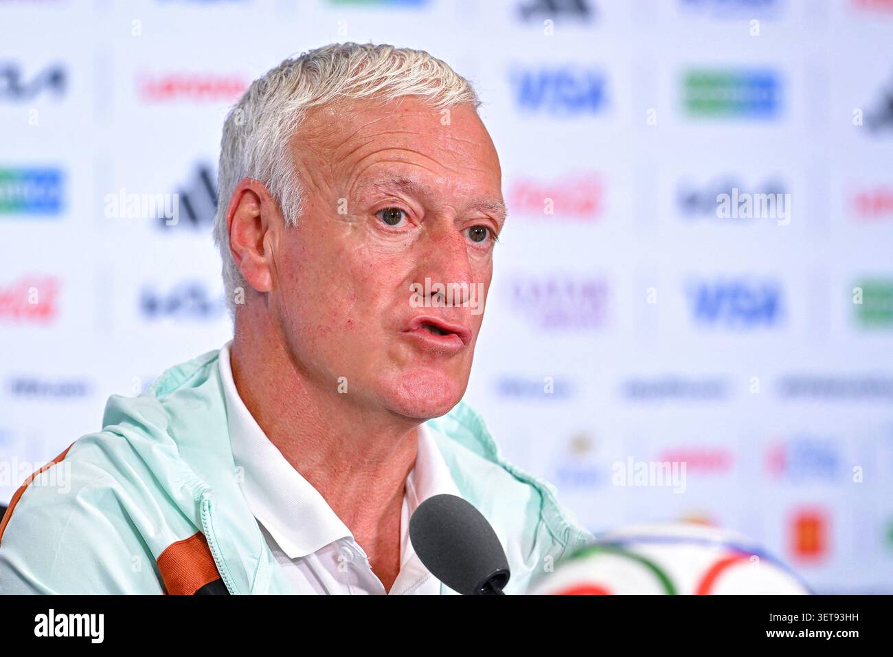 France's head coach Didier DESCHAMPS gives a press conference at ...