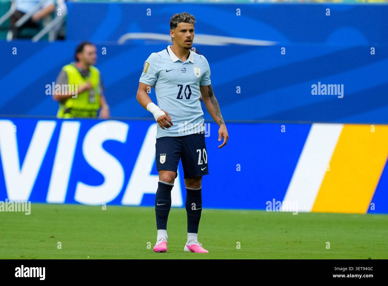Maxi Araujo (Uruguay) looks on during the FIFA World Cup 2026 Group H ...