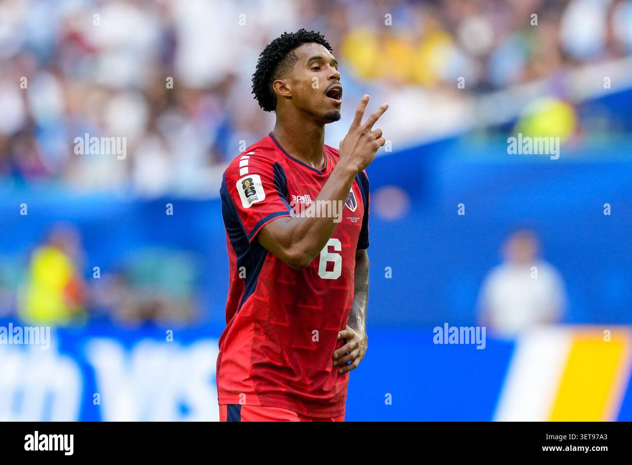 Kevin Pina (Cabo Verde) gestures during the FIFA World Cup 2026 Group H ...