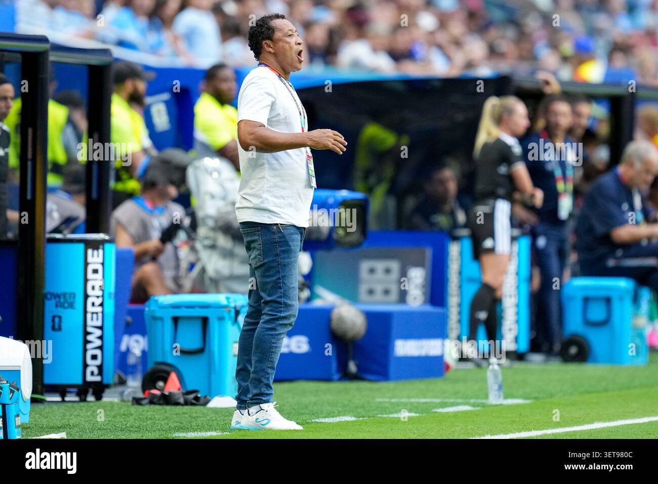 Trainer Pedro Leitao Brito (Cabo Verde) looks on during the FIFA World ...