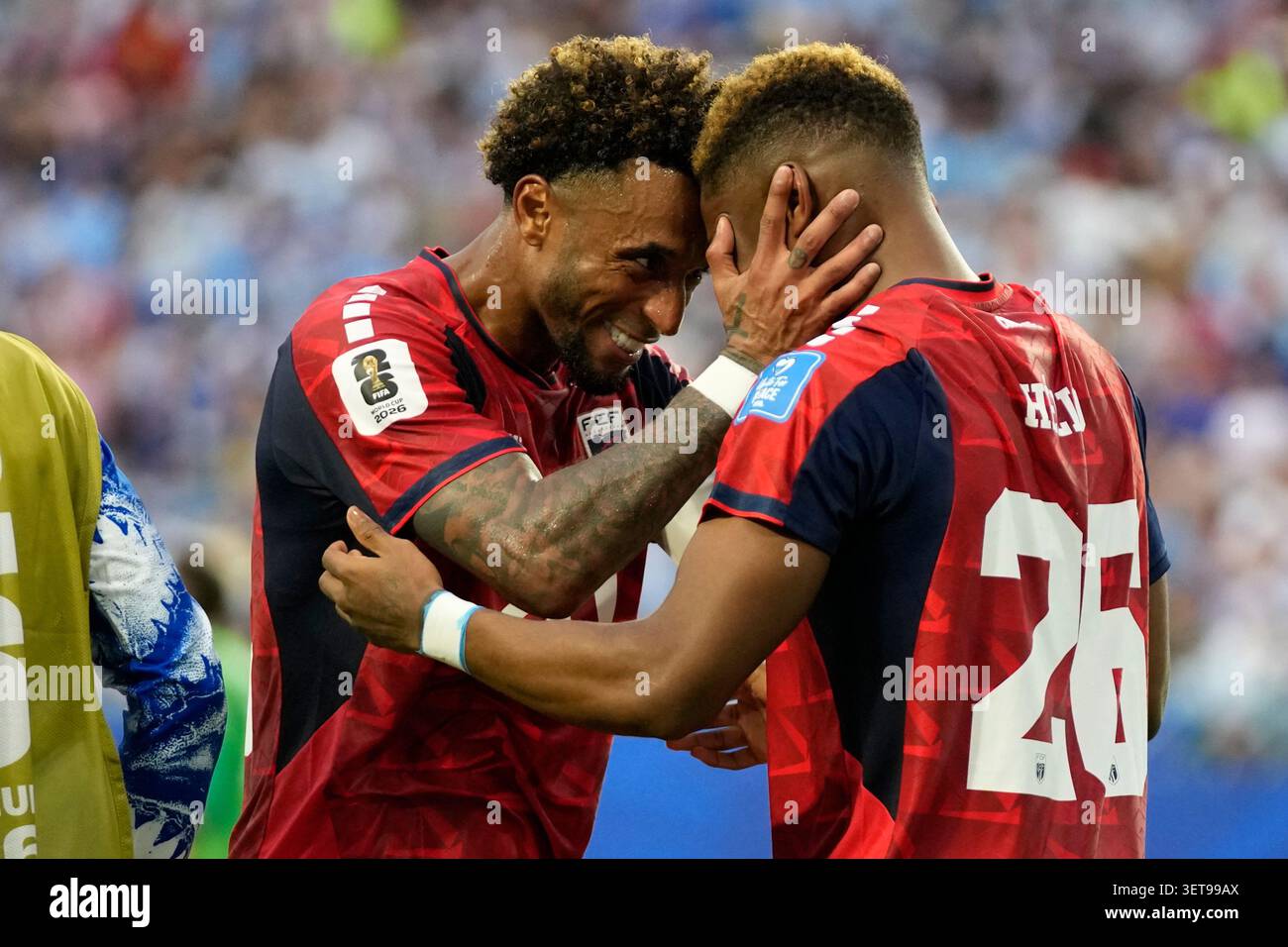 Cape Verde's Helio Varela, right, celebrates with his teammate Ryan ...