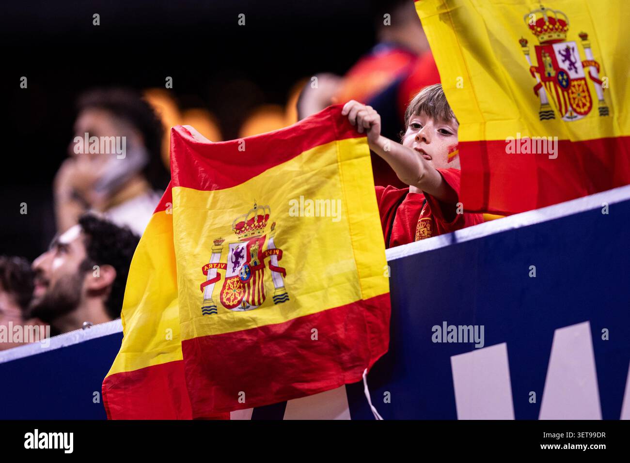 ATLANTA, GA - JUNE 21: Fans of Spain cheer their team prior to the FIFA ...