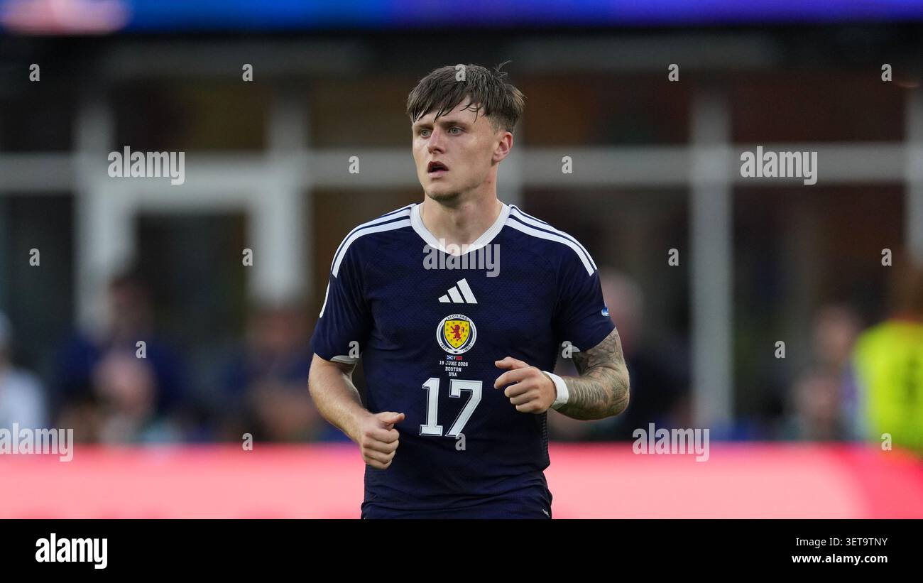 Scotland's Ben Gannon-Doak (17) runs into position during the World Cup ...