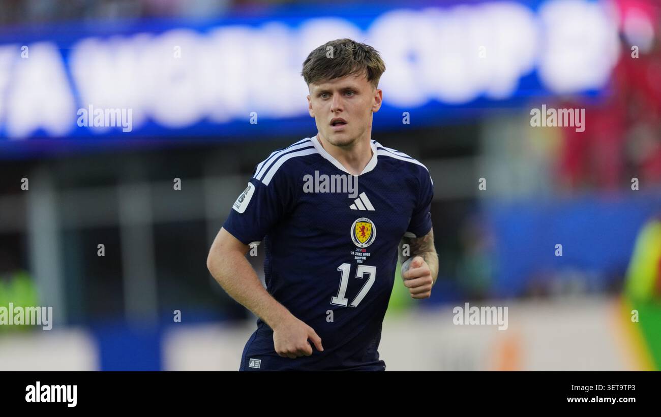 Scotland's Ben Gannon-Doak (17) runs into position during the World Cup ...