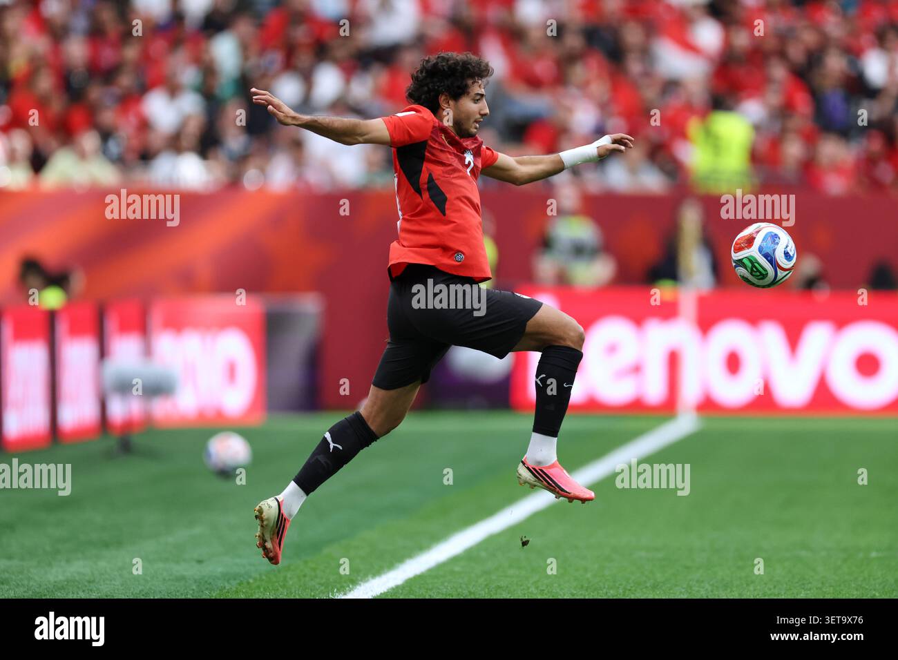 Egypt's Mohamed Hany (3) stops the ball during the World Cup Group G ...