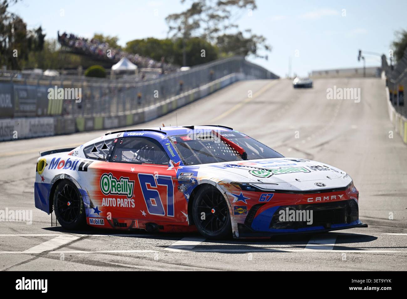 Cory Heim comes around Turn 2 during a NASCAR Cup Series auto race ...