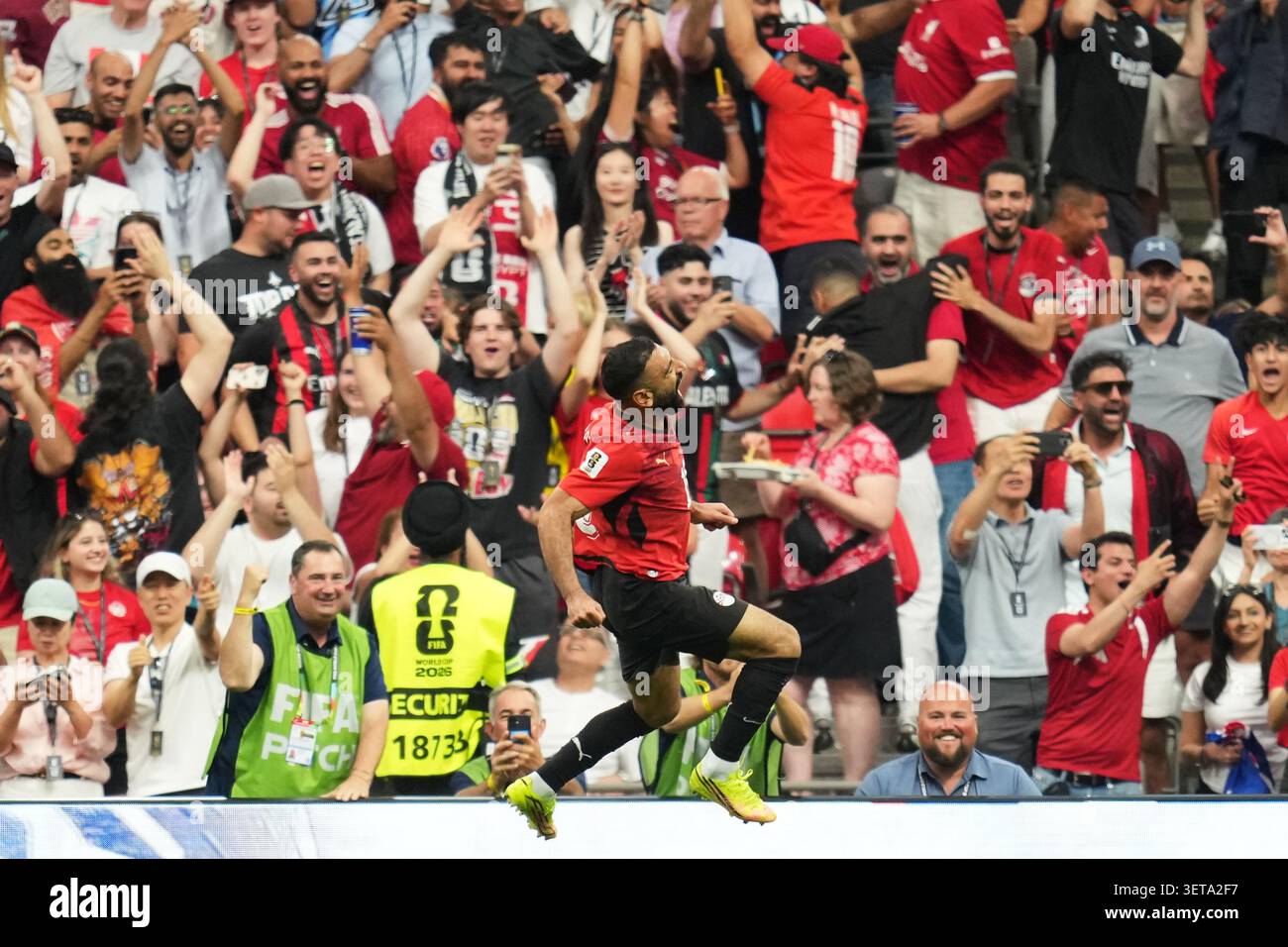 Egypt's Mohamed Salah (10) celebrates after scoring his side's second ...