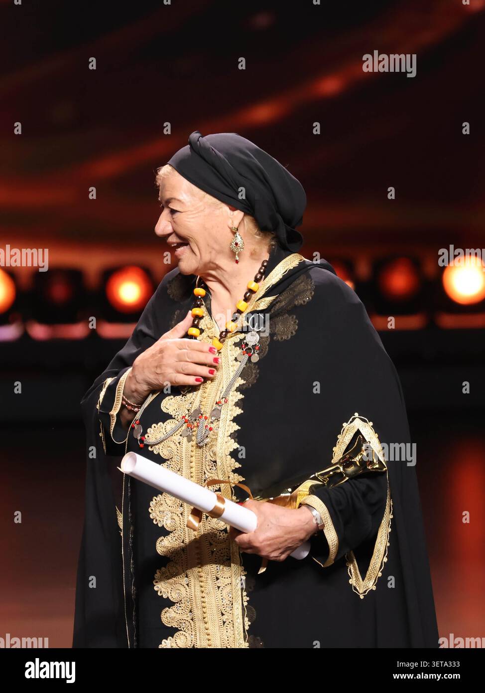 Khadija Amari receives the Best Actress award during the 28th Shanghai ...
