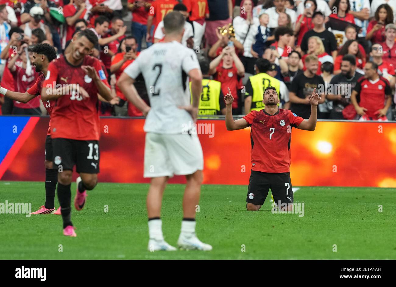 Egypt's Mahmoud Hassan Trezeguet (7) celebrates his goal against New ...